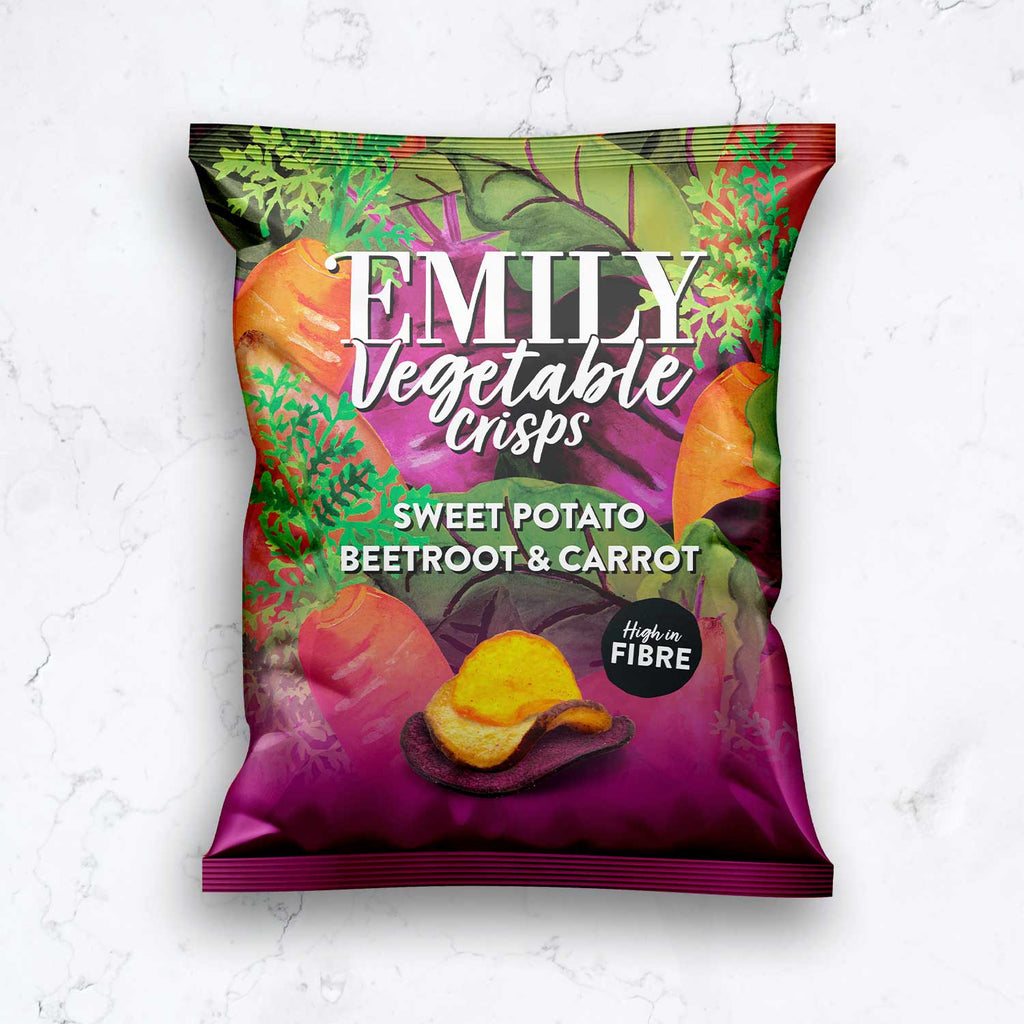 EMILY Veg Crisps Rainbow Roots - gluten free and vegan healthy snack